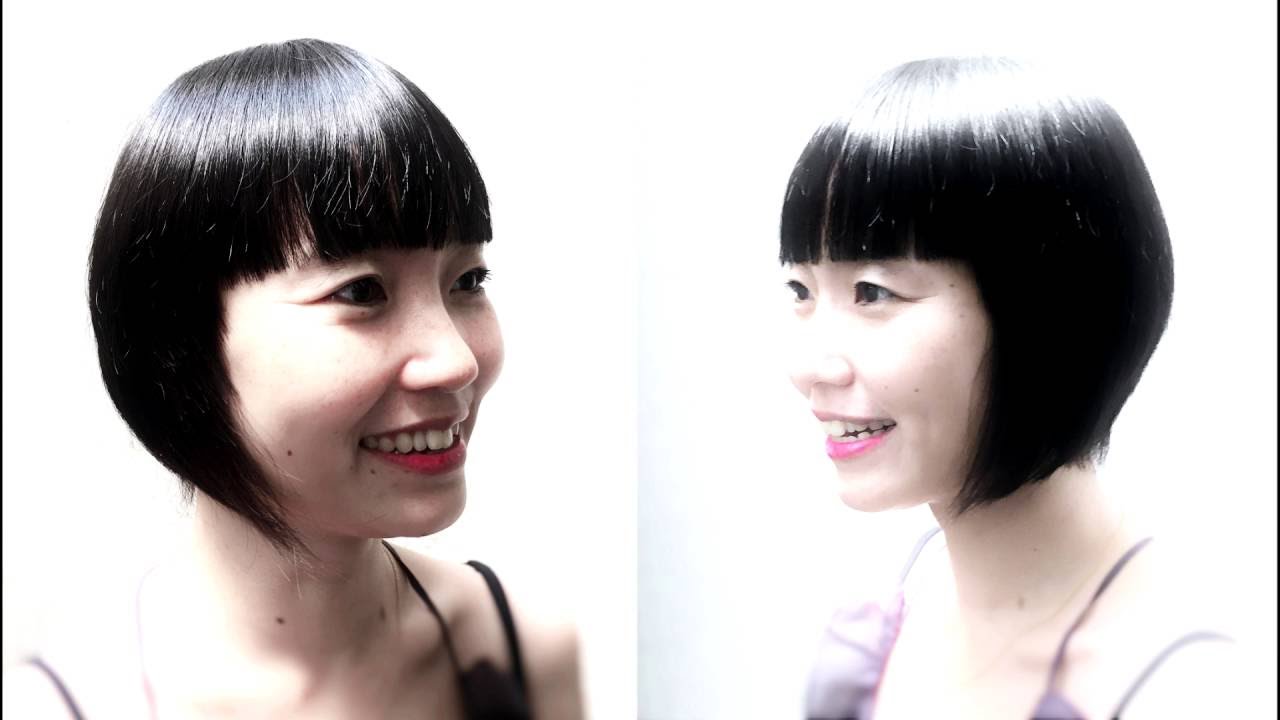 Short graduation bob cut - YouTube