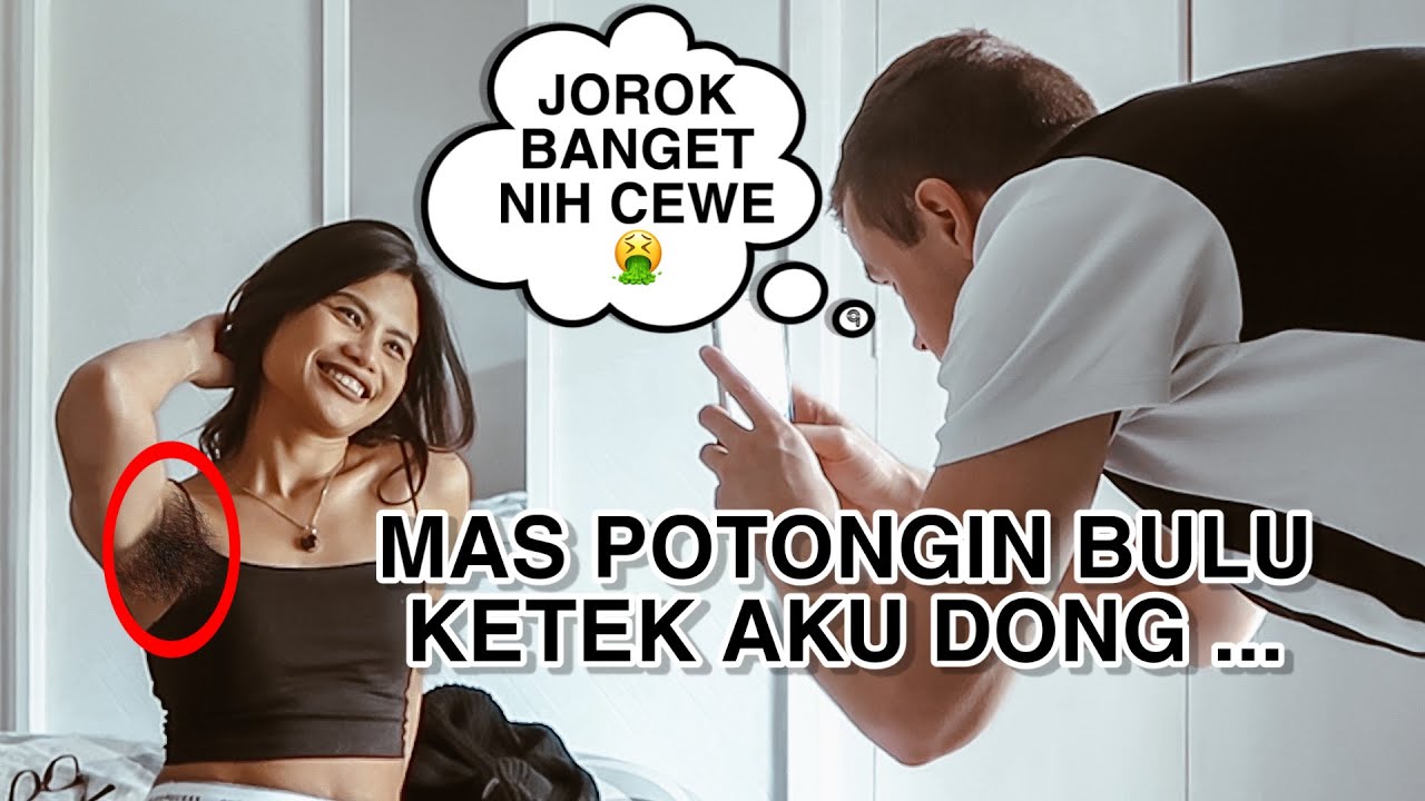 PRANK SUAMI BULE BULU KETEK PANJANG DAN LEBAT 😂👻 LARI KABUR GELI LIATNYA HAHAHA - YouTube