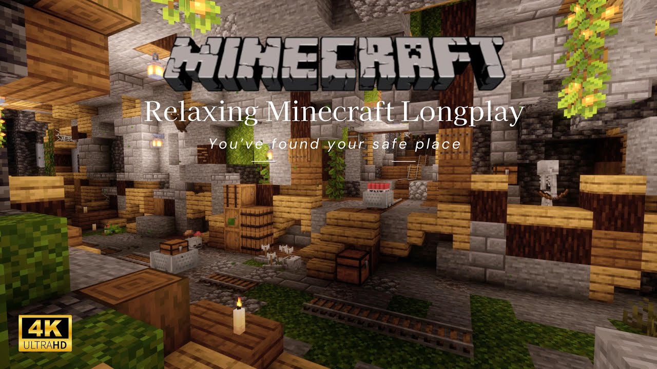 Minecraft Soothing Scenes – Tranquility in an Abandoned Mine - YouTube
