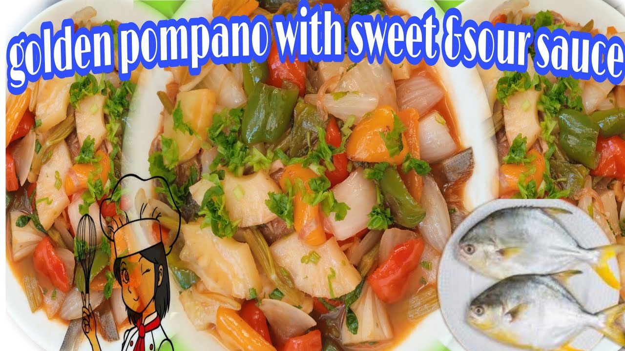 golden pompano with sweet and sour sauce recipe - YouTube