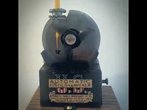 Oldest Automatic pencil sharpener - YouTube