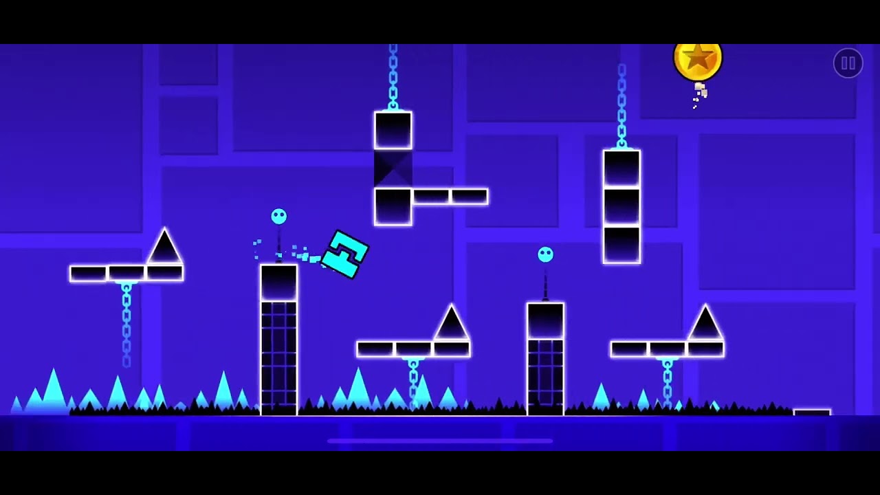 On level seven I got a 100 percent first try on Geometry Dash Lite ...