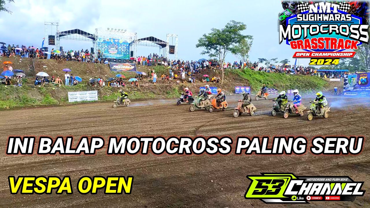 BALAP MOTOCROSS TERGOKIL ‼️VESPA OPEN‼️ SIRCUIT LERENG GUNUNG KELUD ...