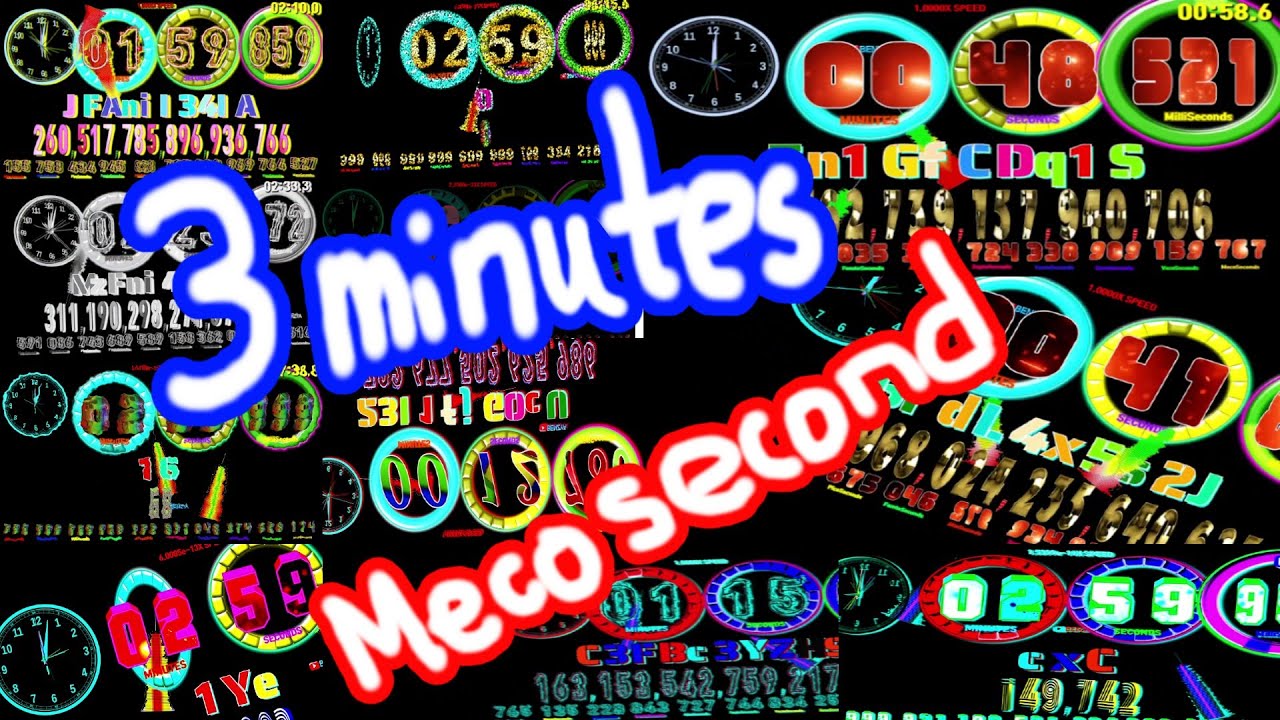 3 minutes countup and speedfeeling countdown timer alarm🔔Mecosecond ...
