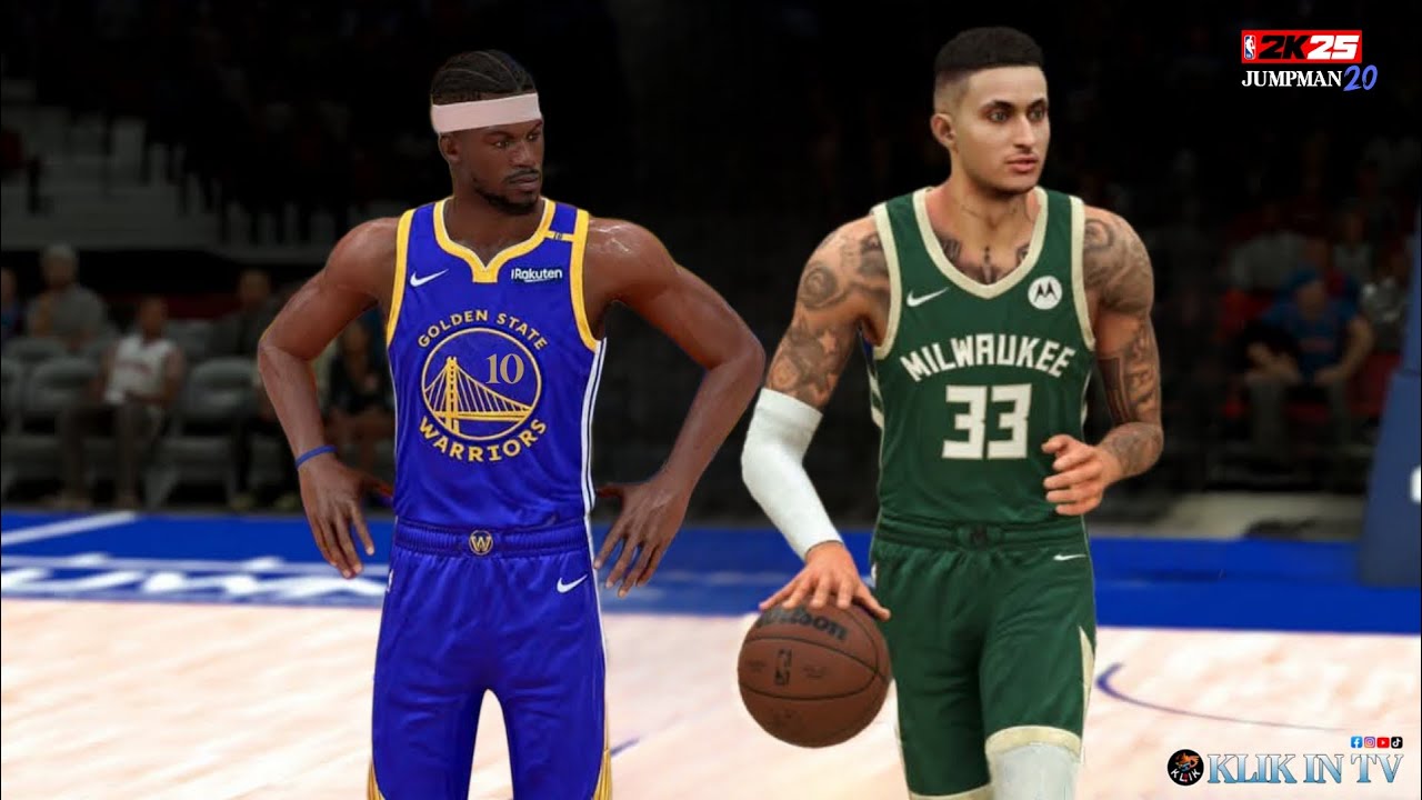 NBA2K25 ANDROID | GSW [NEW LINE UP w/ JIMMY BUTLER] vs BUCKS [NEW LINE ...