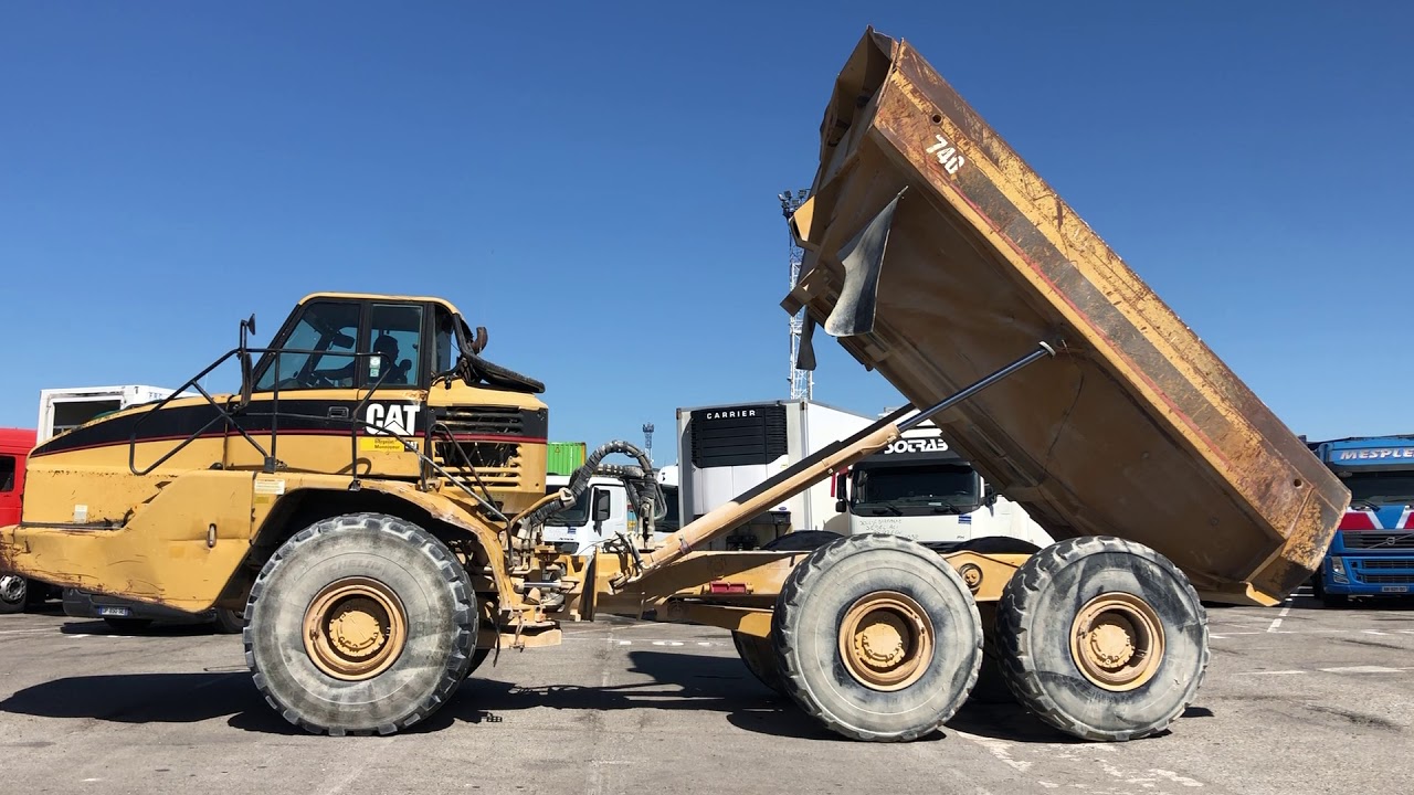 2003 Caterpillar 740 Articulated Dump truck sn 0834 - YouTube