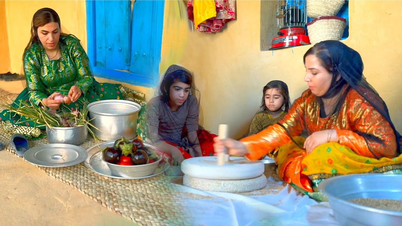 Iranian village cooking:Cooking in village:The secret of cooking ...