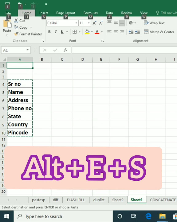 How To Convert Data In Horizontal From Vertical 🤔 Excel Advancedexcel Youtubeshorts Shorts