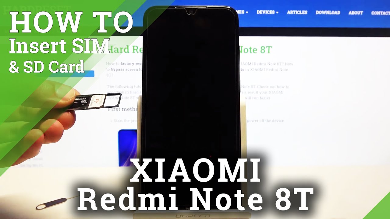 How to Install SIM & SD Cards in XIAOMI Redmi Note 8T – Insert Nano SIM ...