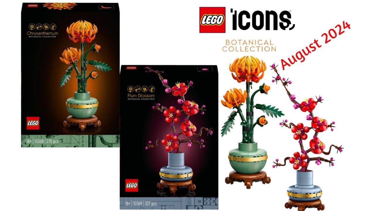 LEGO Botanical sets!! The Chrysanthemum & Plum Blossom !! August 2024 ...