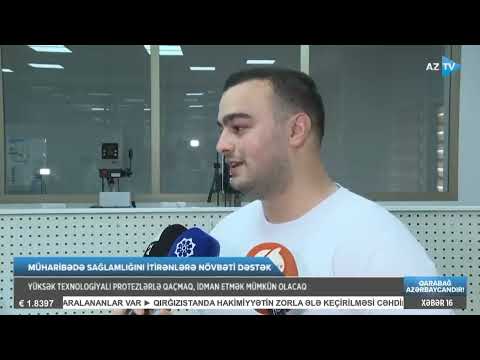 MÜHARİBƏDƏ SAĞLAMLIĞINI İTİRƏN İGİD OĞULLARIMIZ QAÇMAQ,İDMAN ETMƏK ÜÇÜN PROTEZLƏRLƏ TƏMİN OLUNUBLAR.