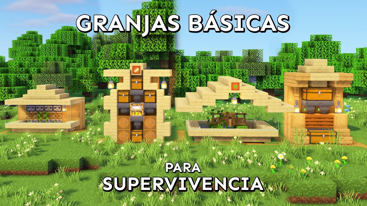 Granjas Automaticas Básicas para Supervivencia en Minecraft | minecraft ...