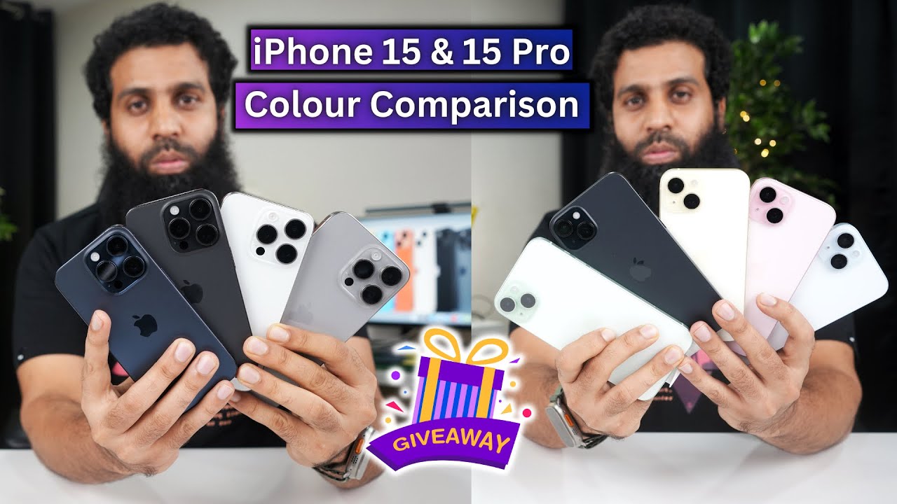 iPhone 15 & 15 Pro Colour Comparison & iPhone 15 Giveaway - YouTube