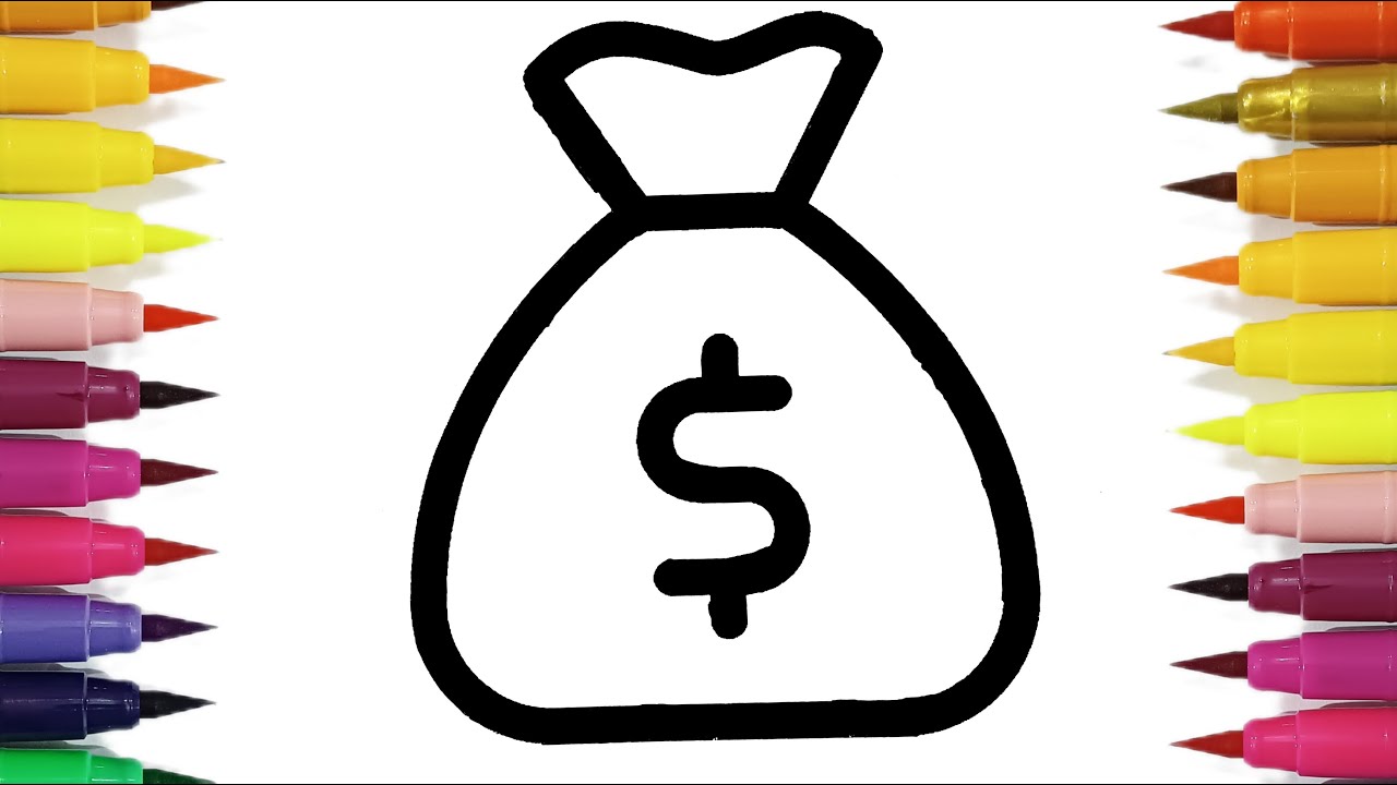 How to Draw a Money Bag 💰 Easy step by step || - YouTube