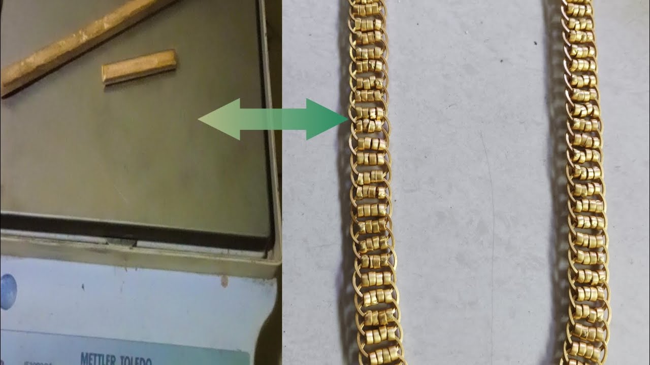 24k Gold #chain making /#making Jwellery making/Learn how toh make this ...