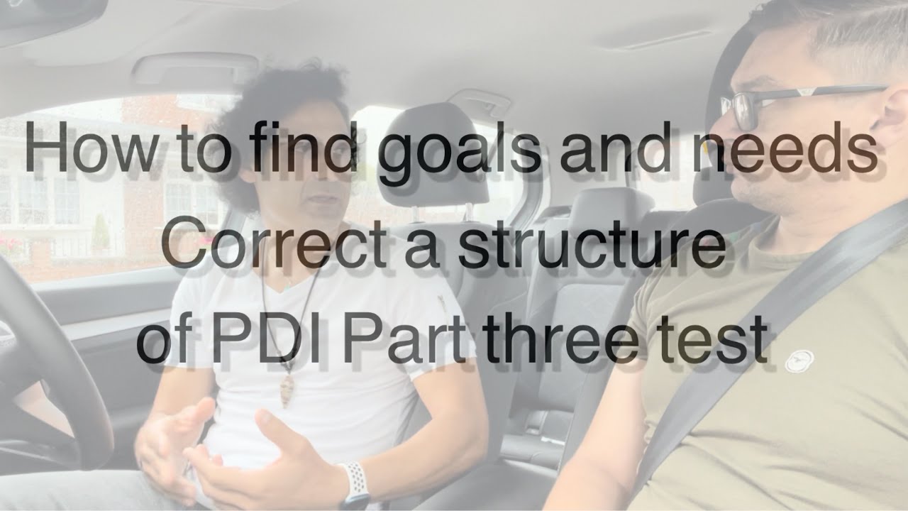 How to find goals & need & correct structure on PDI part 3 test - YouTube