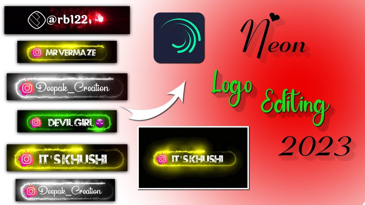 neon logo editing alight motion | neon logo kaise banaye | how to edit ...