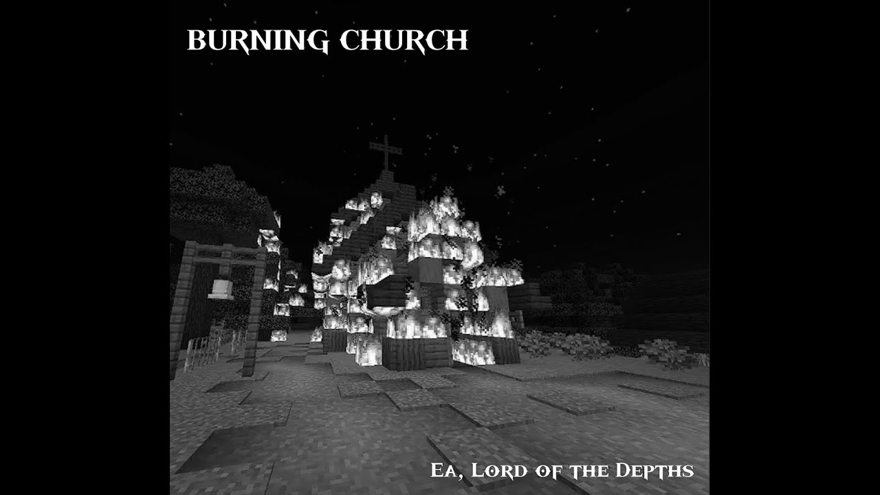 Burning a church on Minecraft, with Burzum in the background - YouTube