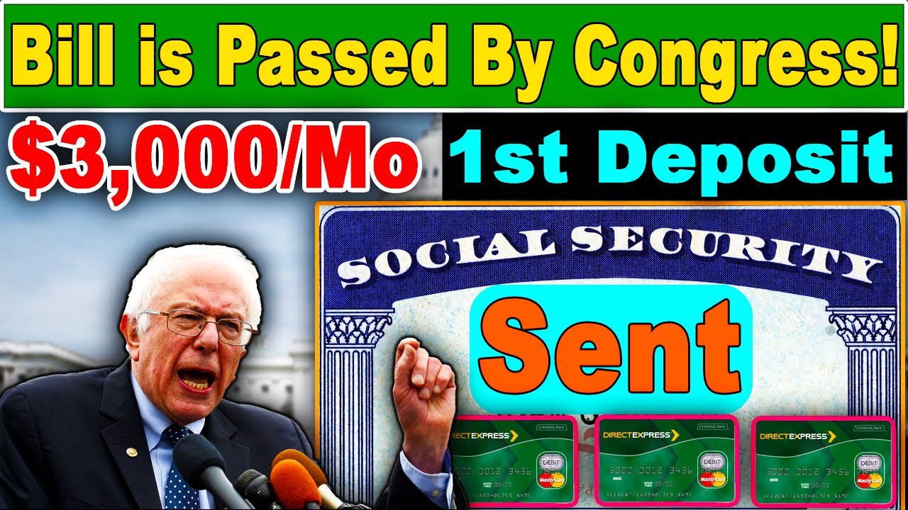 $3,000/Mo 1st Deposit Sent To Social Security SSI SSDI VA Seniors ...