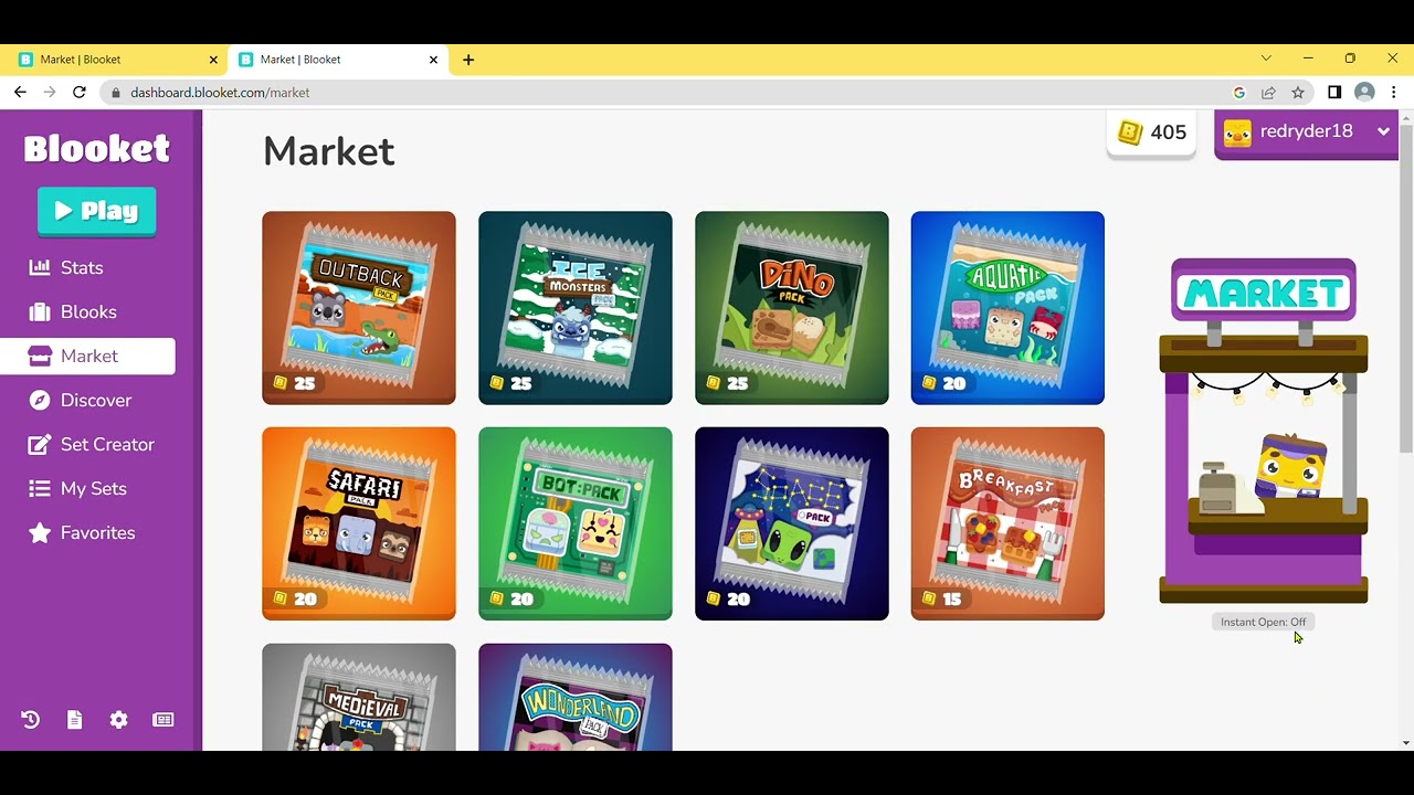 Opening the new outback pack on blooket! - YouTube