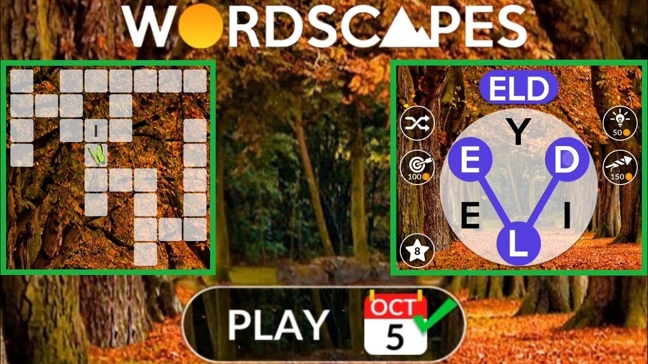 WORDSCAPES Daily Puzzle October 5, 2022 - YouTube