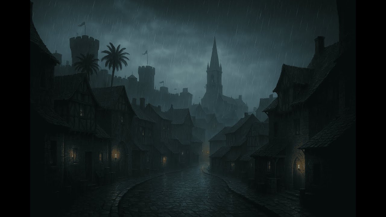 Medieval Rain Ambience – Peaceful Rain in a French Town [4K | 1 Hour ...