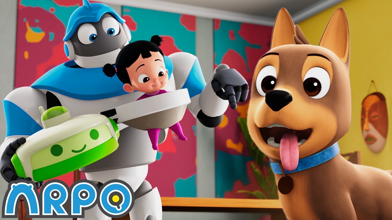 ARPO Robot Babysitter | Robot’s Best Friend! | Funny Cartoons for Kids ...