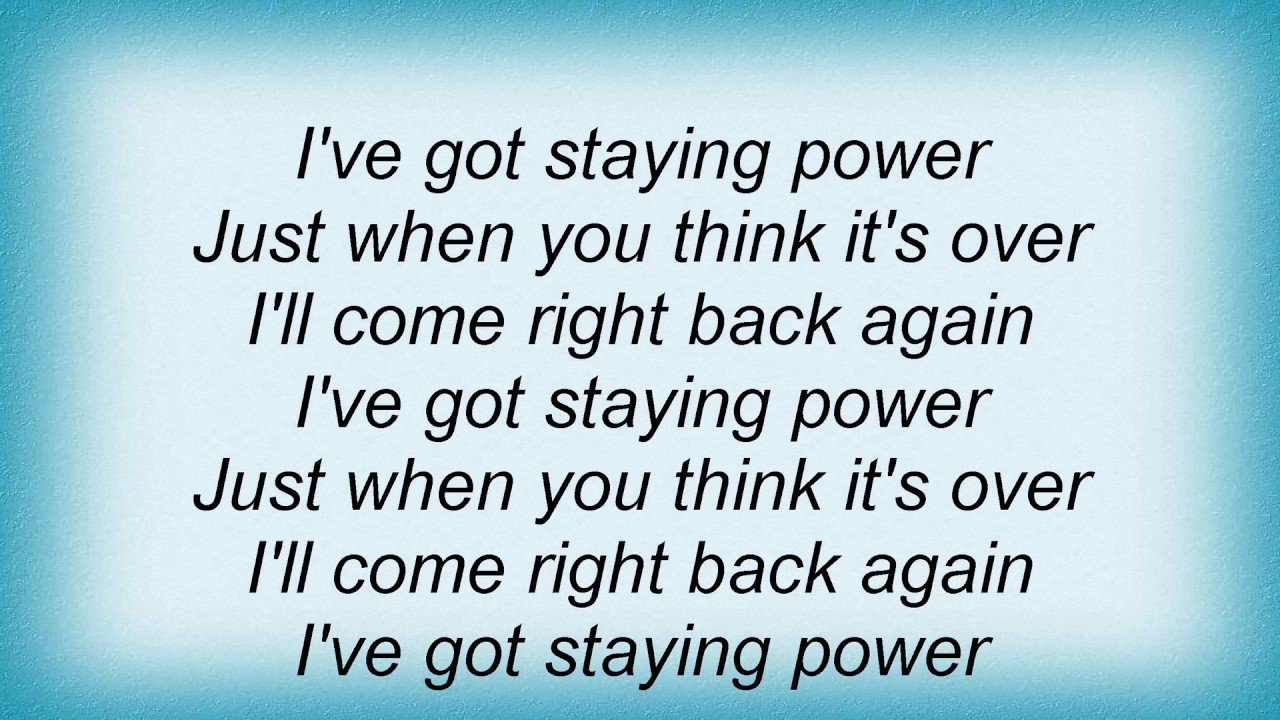 Barry White - Staying Power Lyrics - YouTube