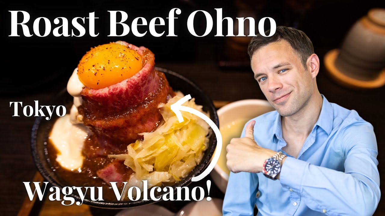 Eating a Massive Wagyu Beef Volcano at Roast Beef Ohno. Tokyo, Japan ...