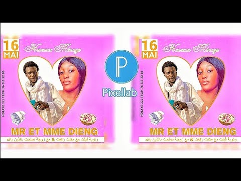 Comment Créer Une Affiche Mariage Professionnel Sur Pixellab | Tuto ...