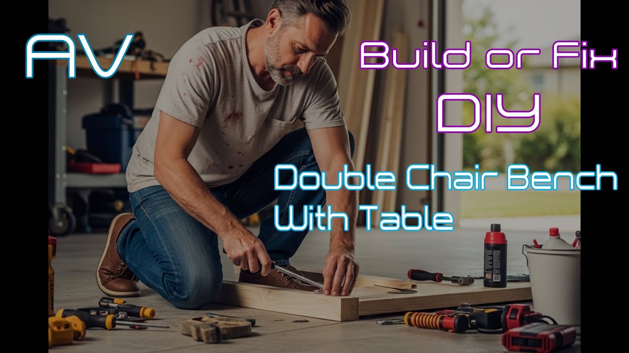 DIY - Building a Double Chair Bench With a Small Table (Free Plan ...