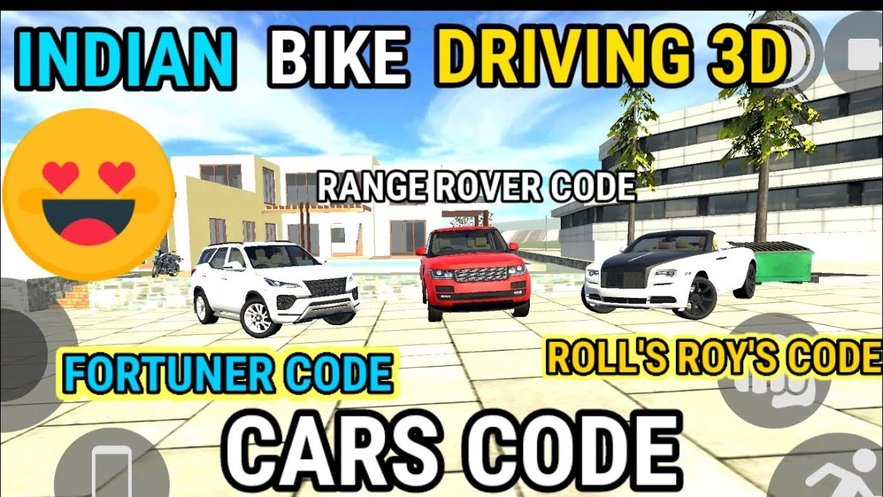 indian bike driving expensive cars code #fortunercode #rangrovercode ...