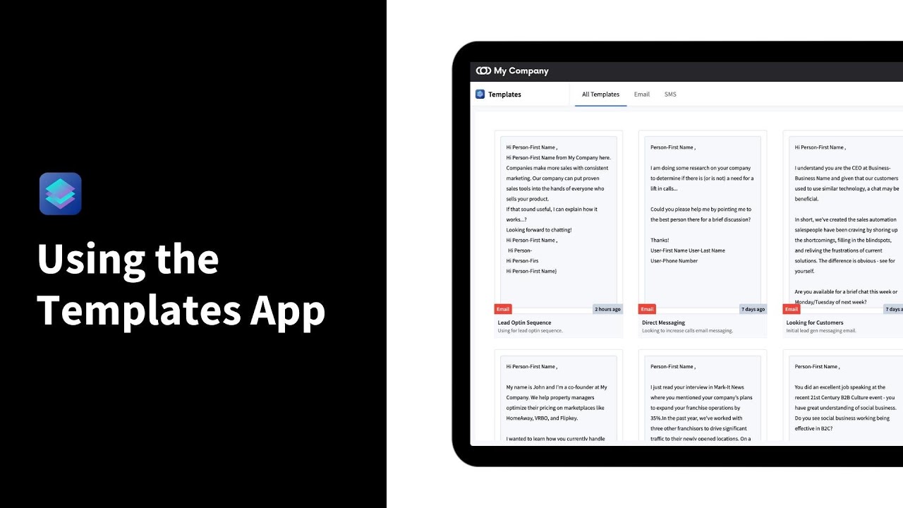 Using the Templates App - YouTube