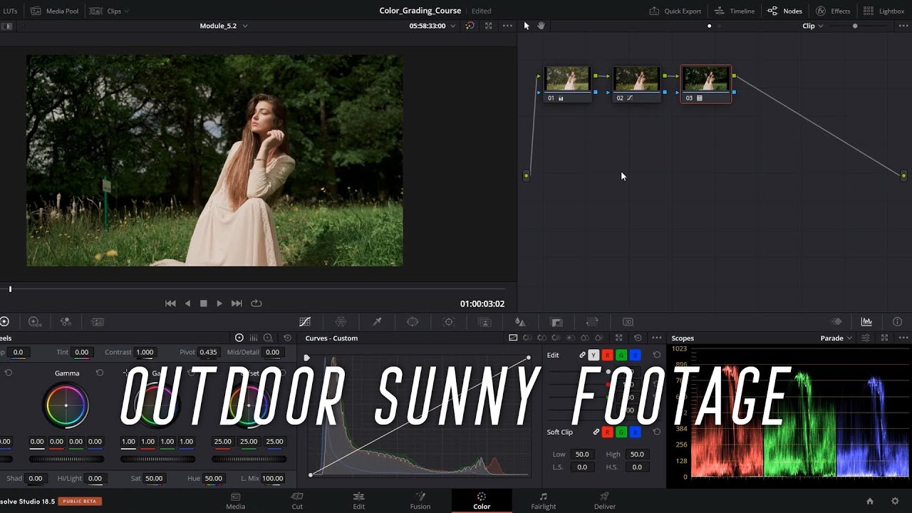 MODULE 5.2 : Color grading Outdoor Sunny Footage - YouTube