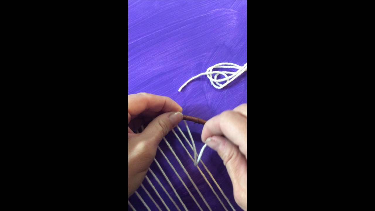 Stringing a loom - YouTube