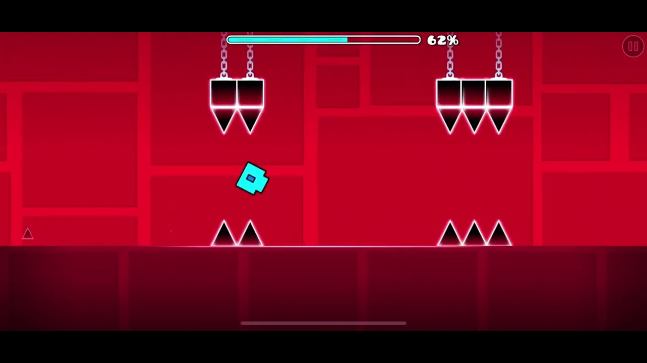 Beating the first level of geometry dash first try - YouTube