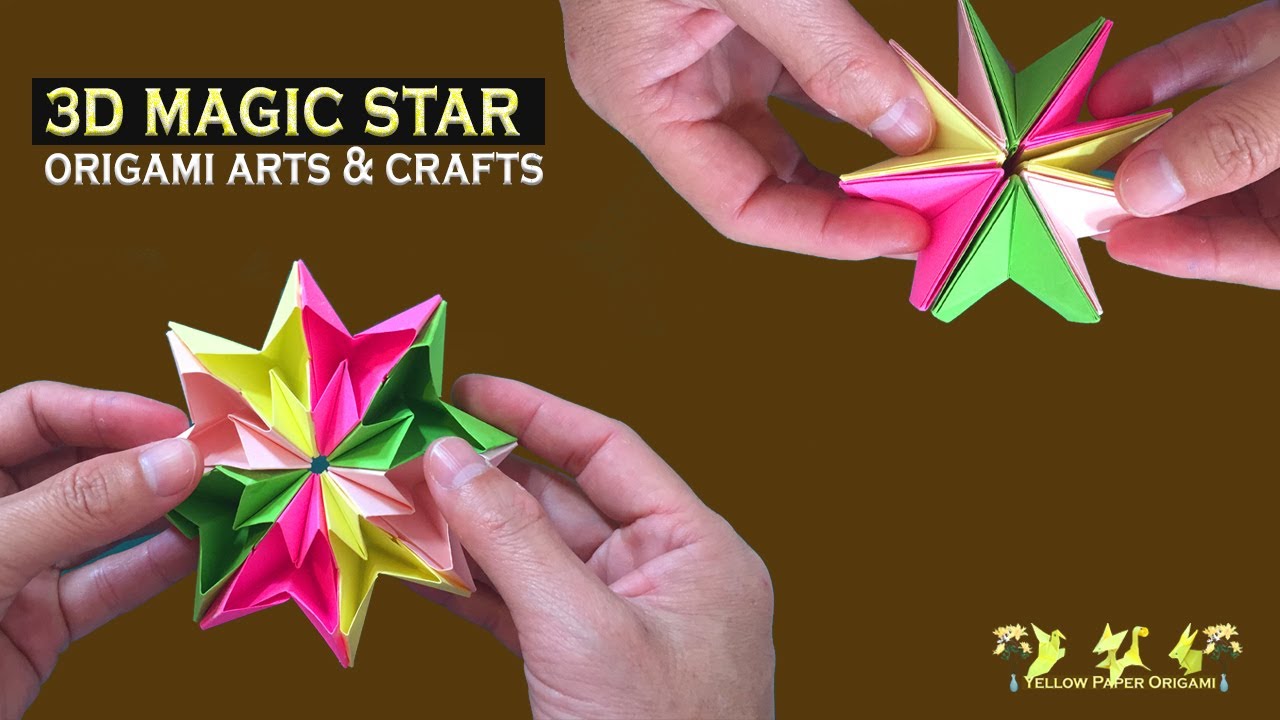Origami Magic 3D Star - Easy Arts & Crafts - YouTube