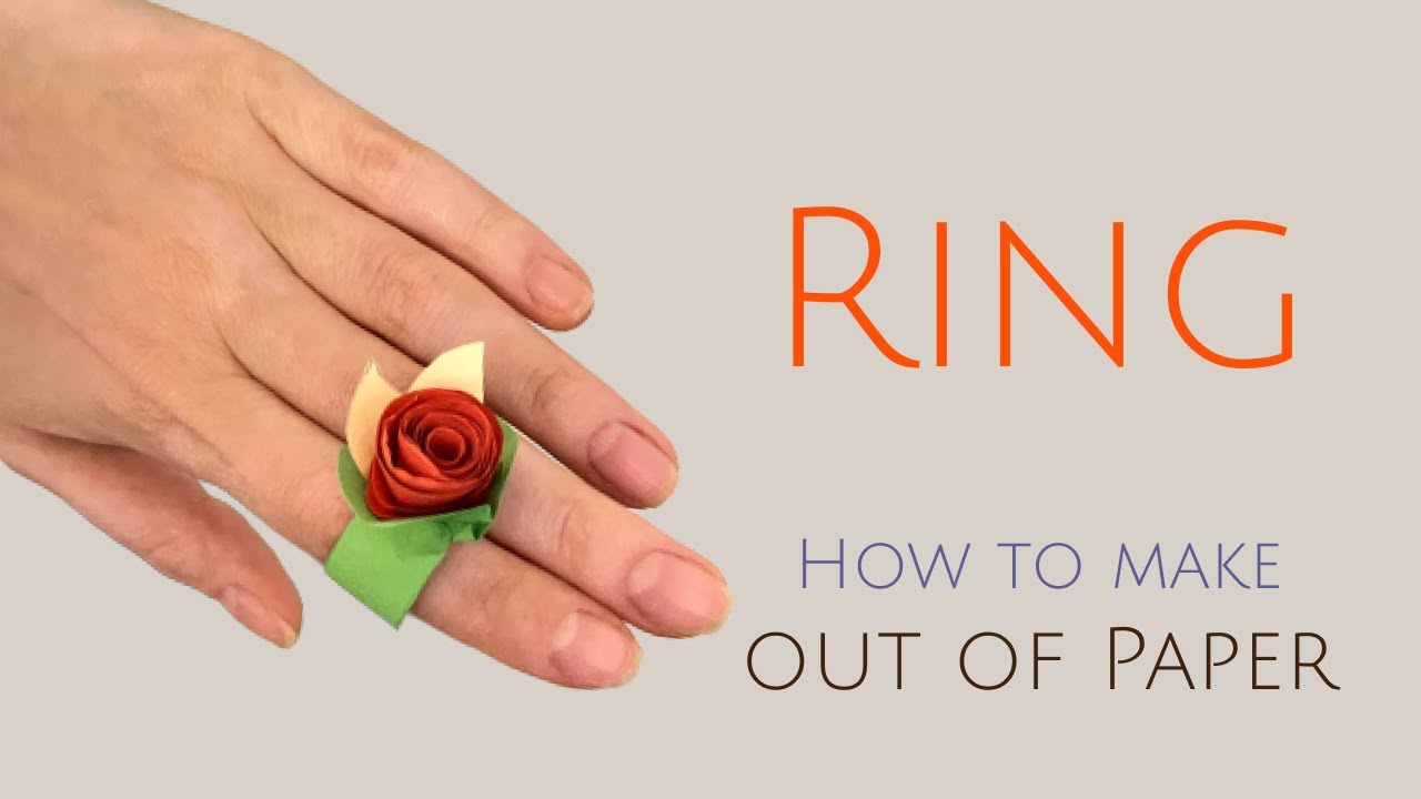 How to make beautiful Rose Ring / How to make paper things /DIY paper ...