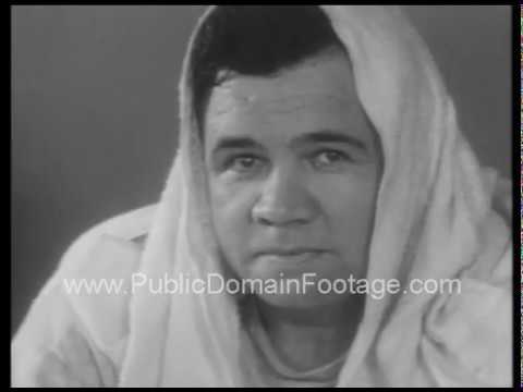 Babe Ruth working out 1932 archival footage - YouTube