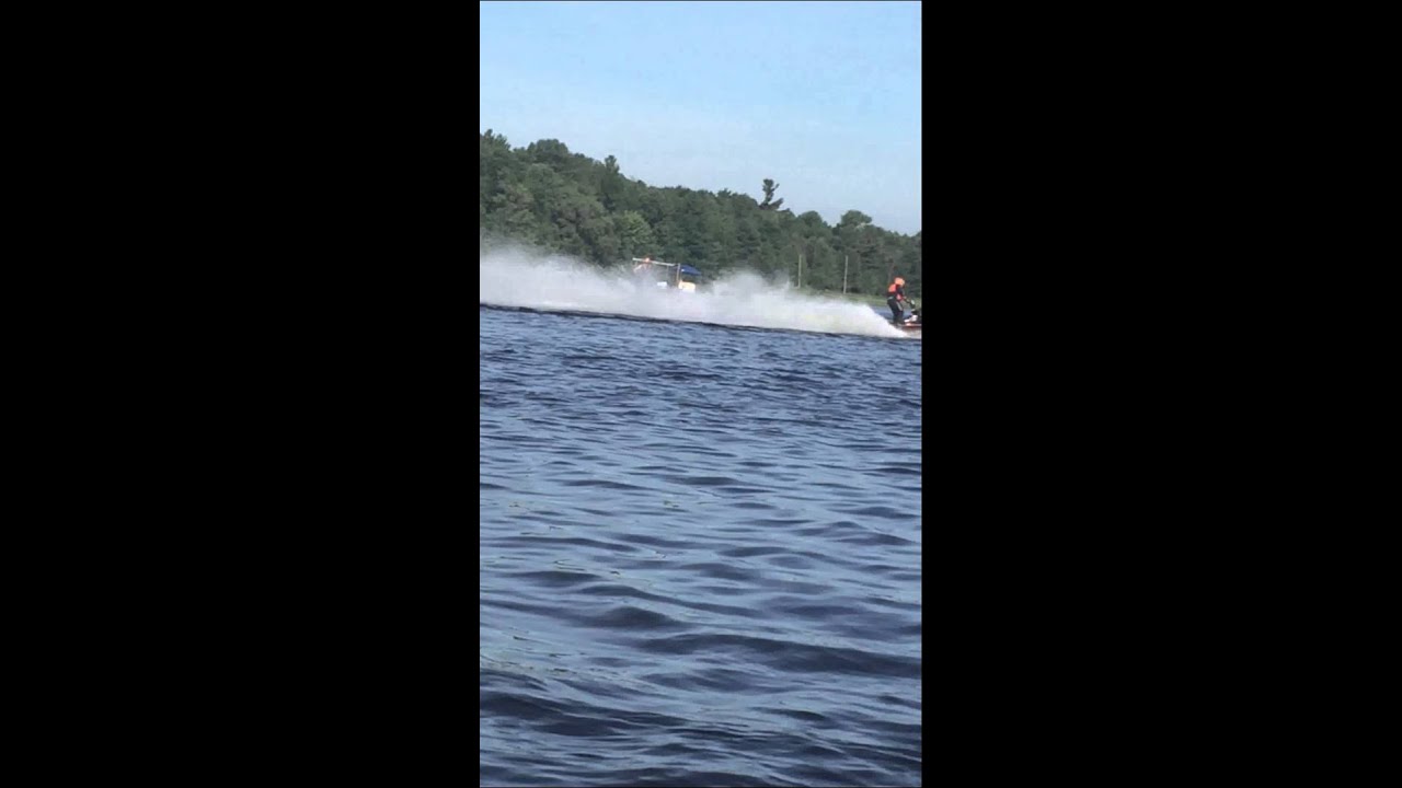 Snowmobile races on open water. Stoco Lake - YouTube
