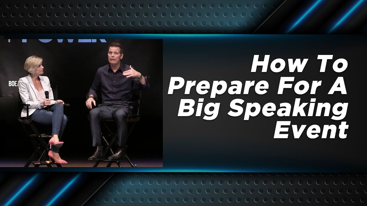 How to prepare for a big speaking event – speakers and presenters - YouTube