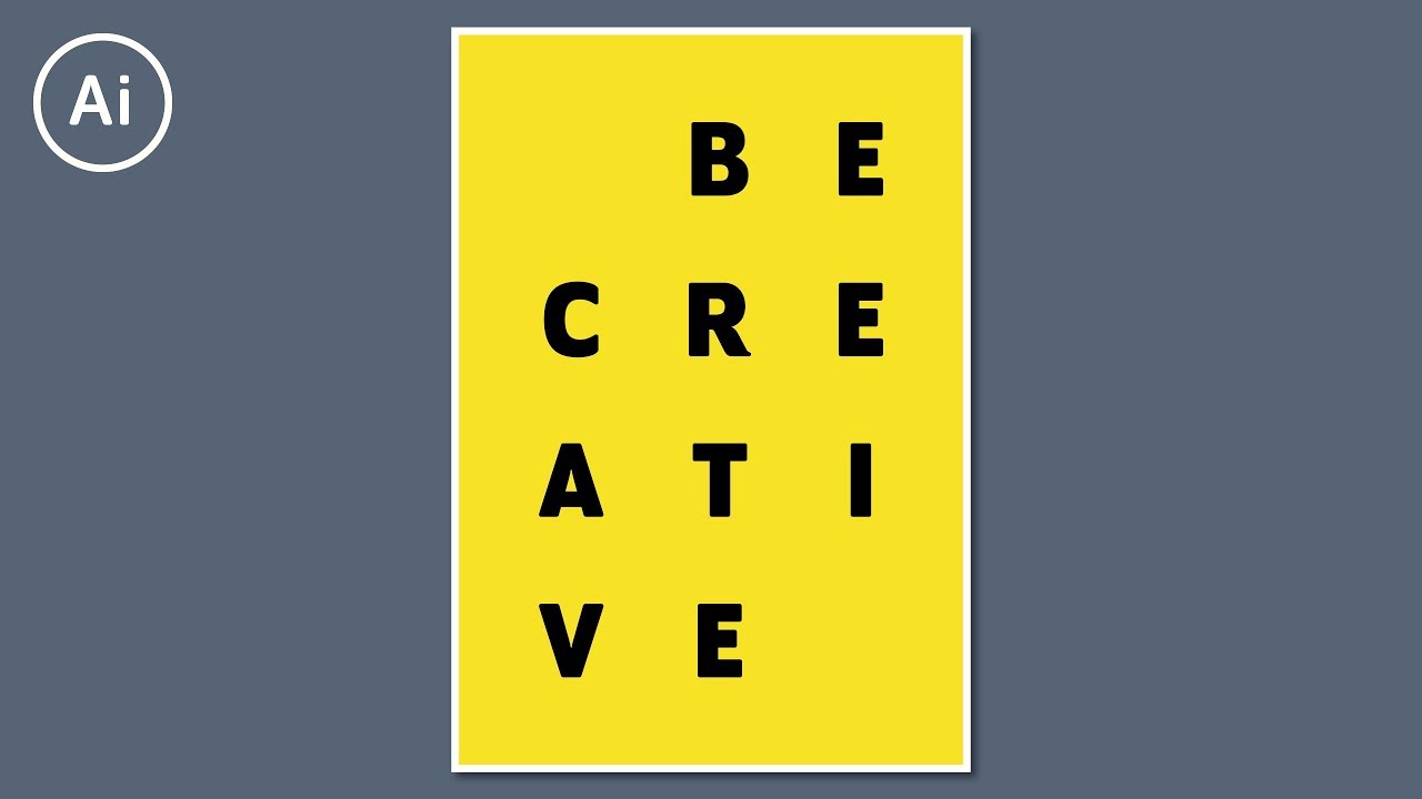 Minimal Justified Text Poster Design | Illustrator CC Tutorial - YouTube