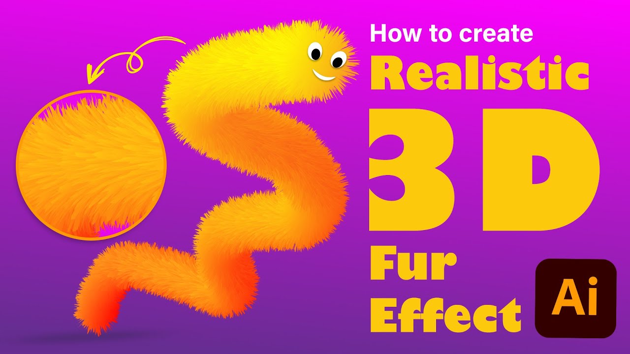 How to create realistic 3D Fur Effect in Illustrator | Adobe ...