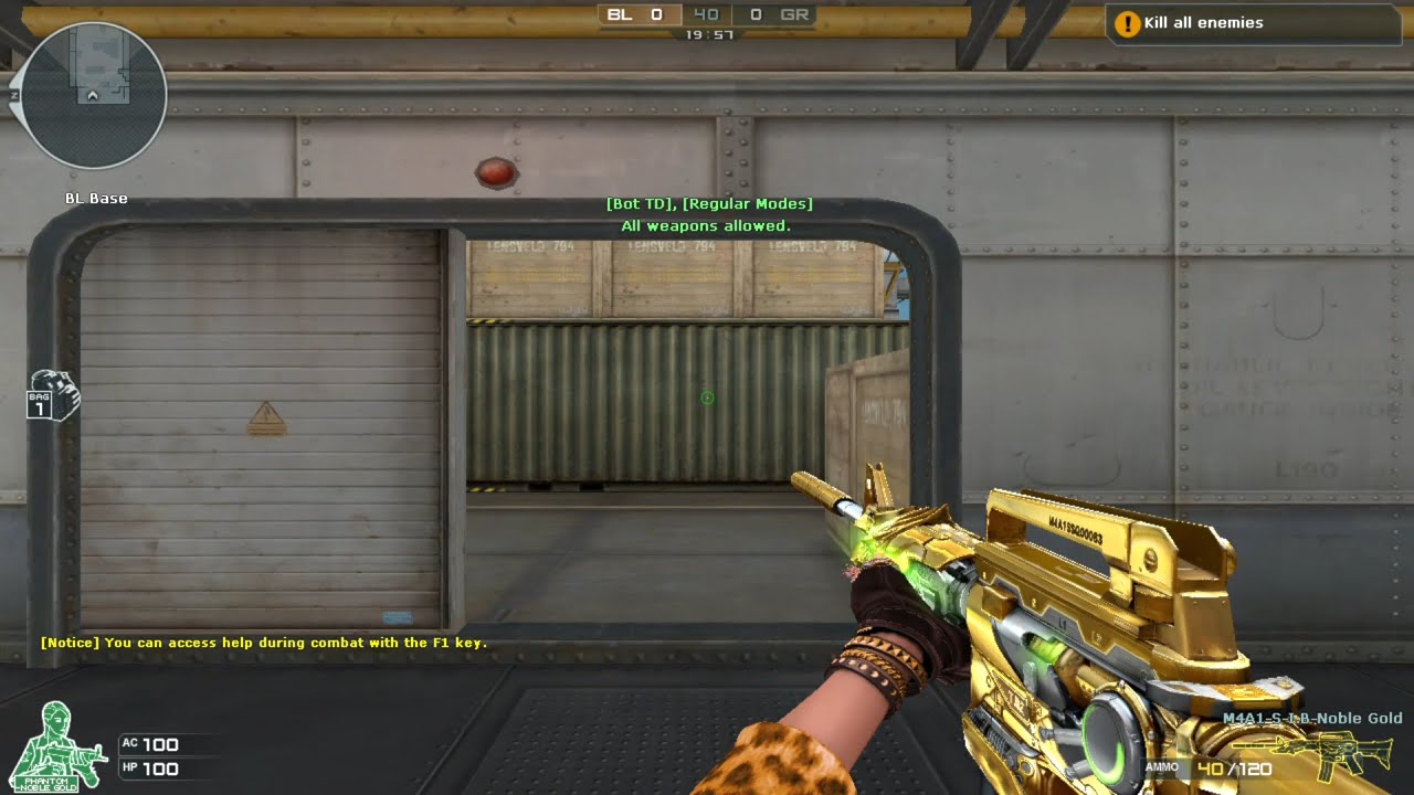M4A1-S-Iron Beast Noble Gold with Green VFX | CrossFire Philippines ...