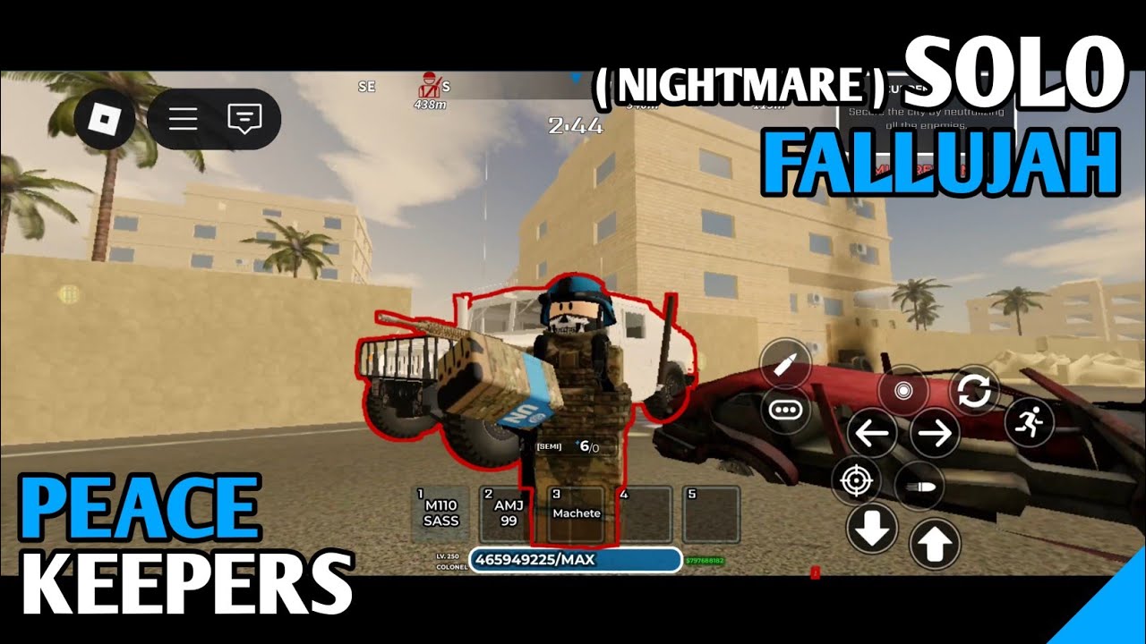 Peacekeepers Roblox Solo Fallujah (Nightmare) - YouTube