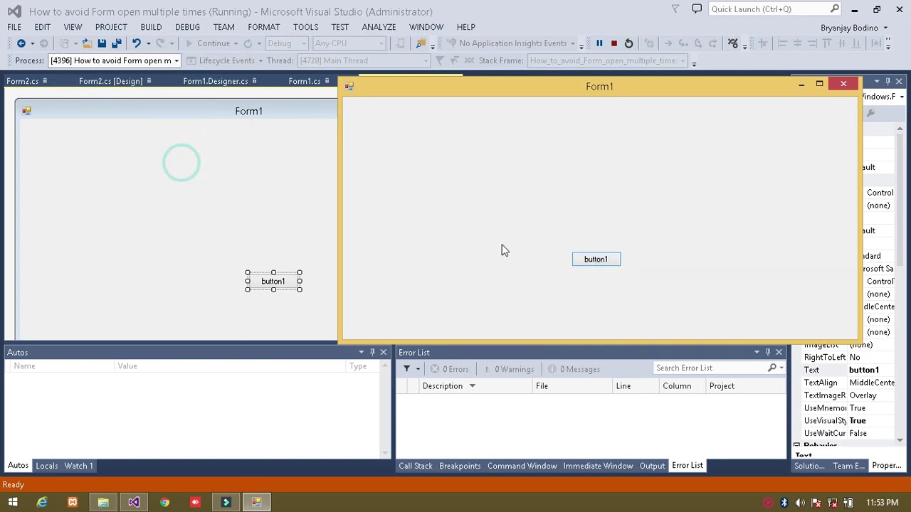 Modal popup 1 at the time Trick # 1 using C# visual Studio - YouTube