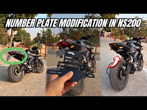 NS200 Me Number Plate Modification Kar Di 🤩🤩 #motovlog #modifications #modified #modifiedbikes ...