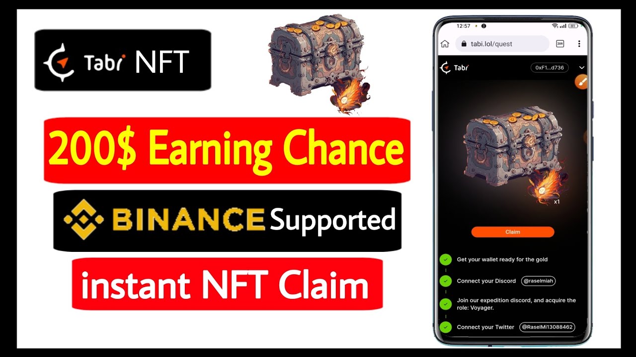 200$ ইনকামের সুযোগ || Binance Supported || Instant Claim NFT || Tabi ...