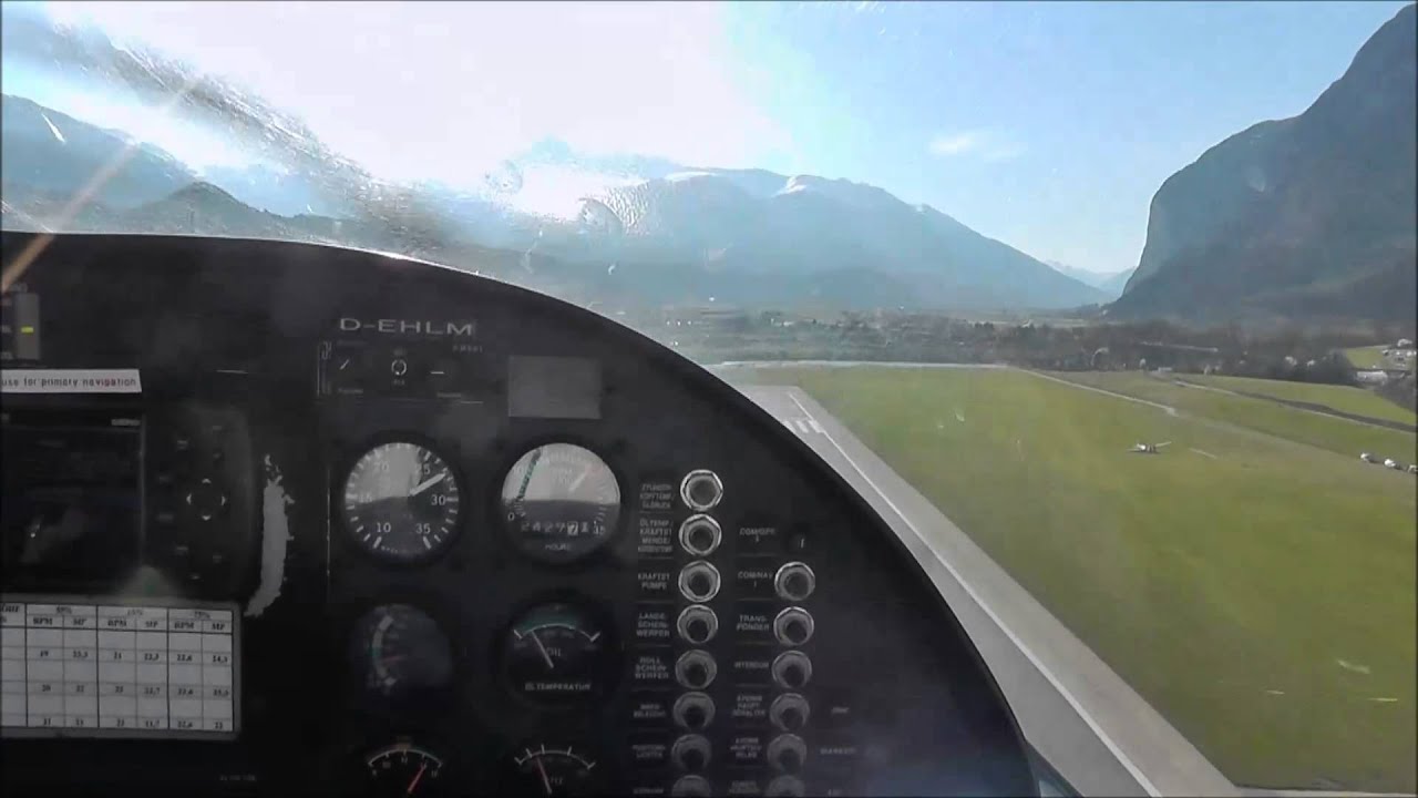 *Cockpitview* Katana DV20 [D-EHLM] takeoff in Innsbruck - YouTube