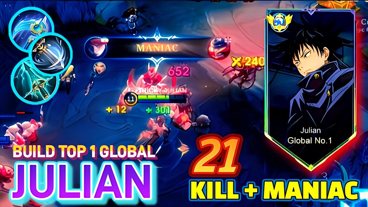 21 KILL + MANIAC 🔥!! Julian Attack Speed Build is a Truly Monster 🤯 ...